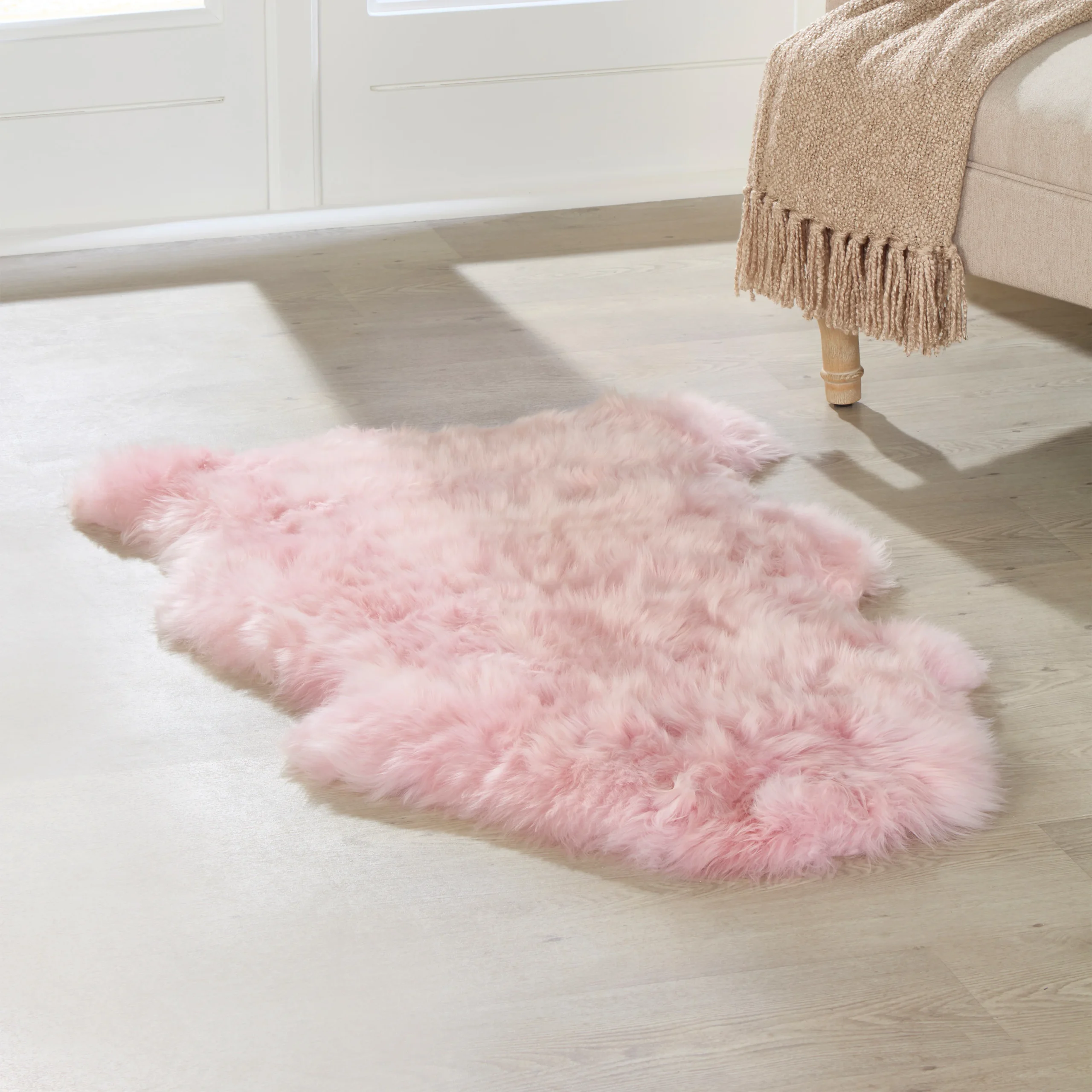 Pastel Pink Sheepskin Rug - Extra Large | Simply Sheepskin