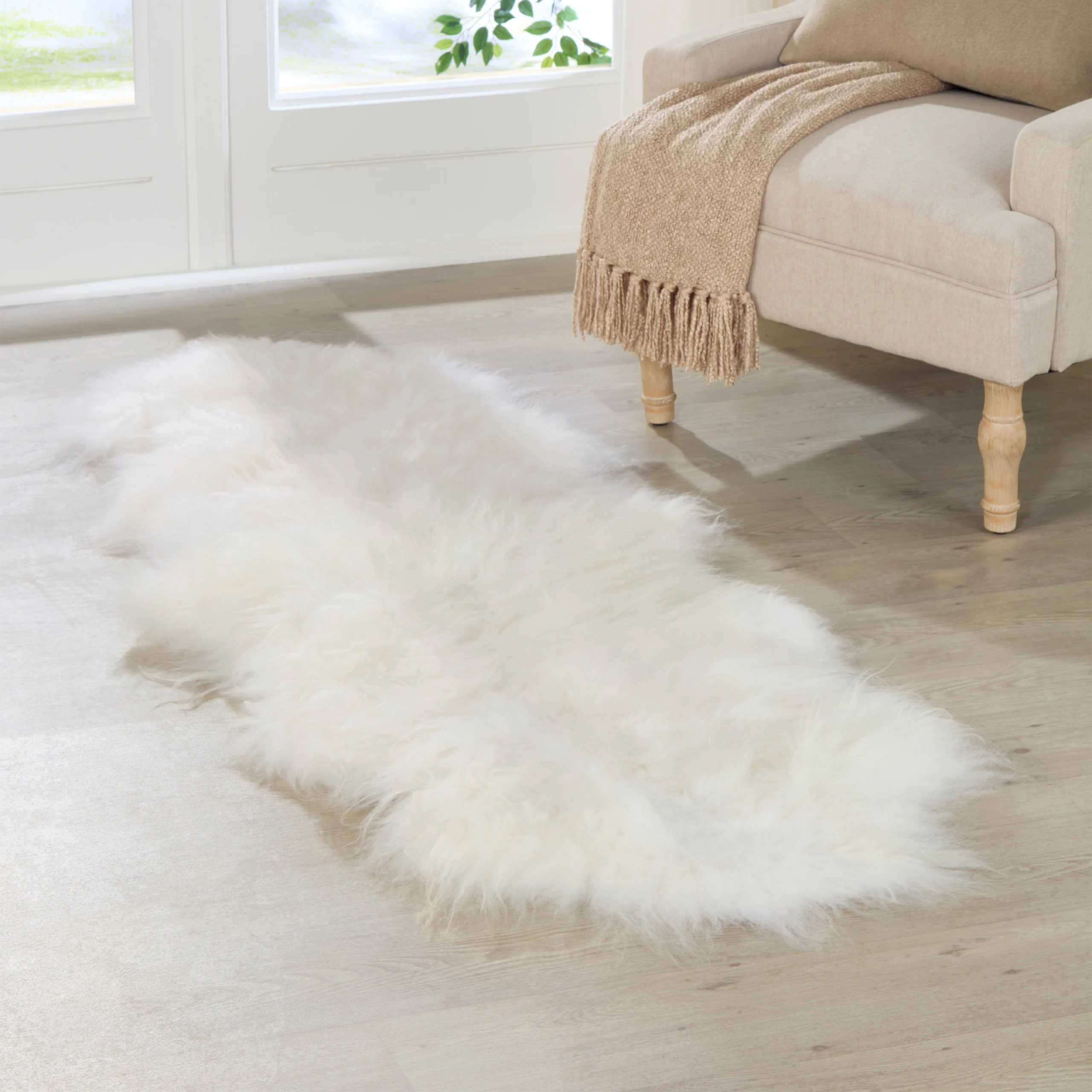 Double Ivory White Icelandic Sheepskin Rug | Simply Sheepskin